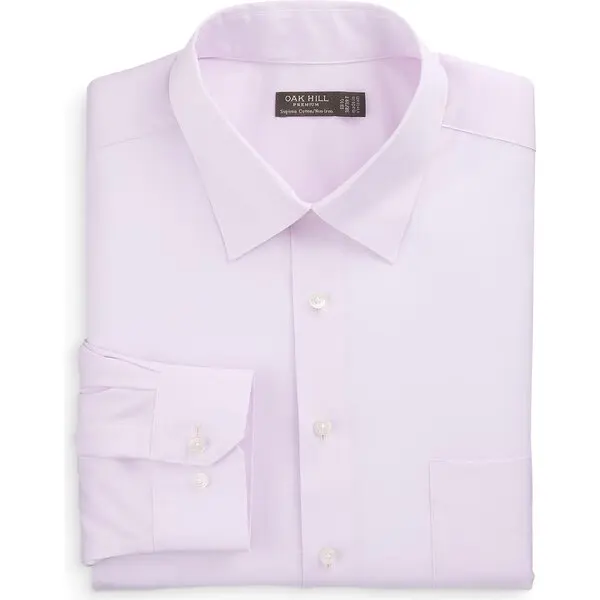OAK HILL PREMIUM BY DXL Big & Tall Stretch Pinpoint Dress Shirt - Pink