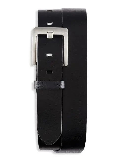 HARBOR BAY BY DXL Leather-stitched Belt - Black