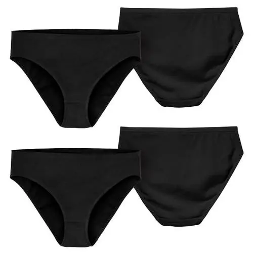 CITY THREADS USA-MADE Soft 100% Organic Cotton Brief Underwear - Black
