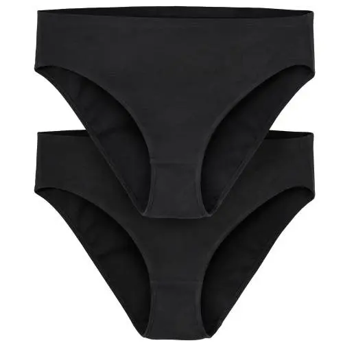 CITY THREADS USA-MADE Soft 100% Organic Cotton Brief Underwear - Black
