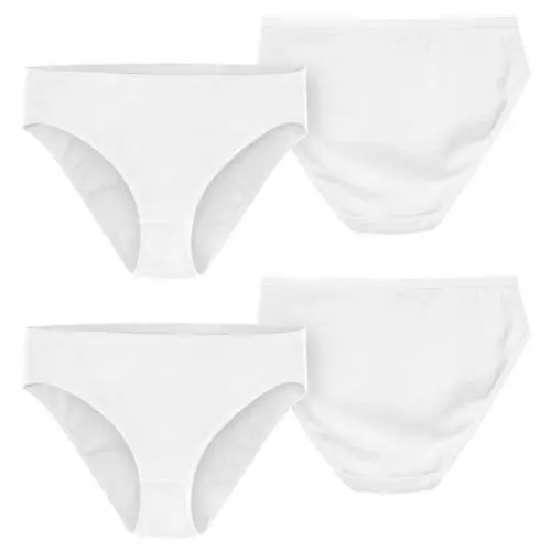 CITY THREADS USA-MADE Soft 100% Organic Cotton Brief Underwear - White