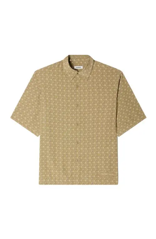 Sandro Link Print Loose-fit Shirt - Lime
