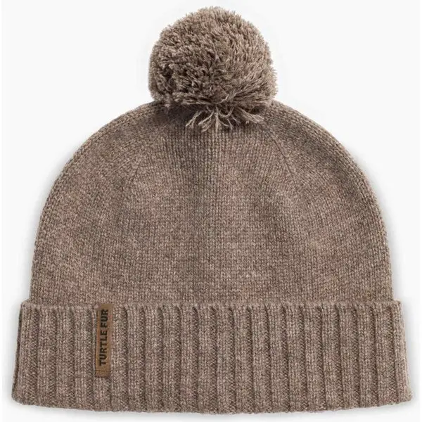 Turtle Fur Wool Tula Pom Beanie - Latte