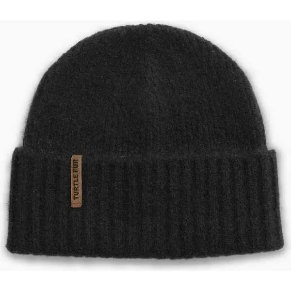 Turtle Fur Wool Polly Beanie - Black