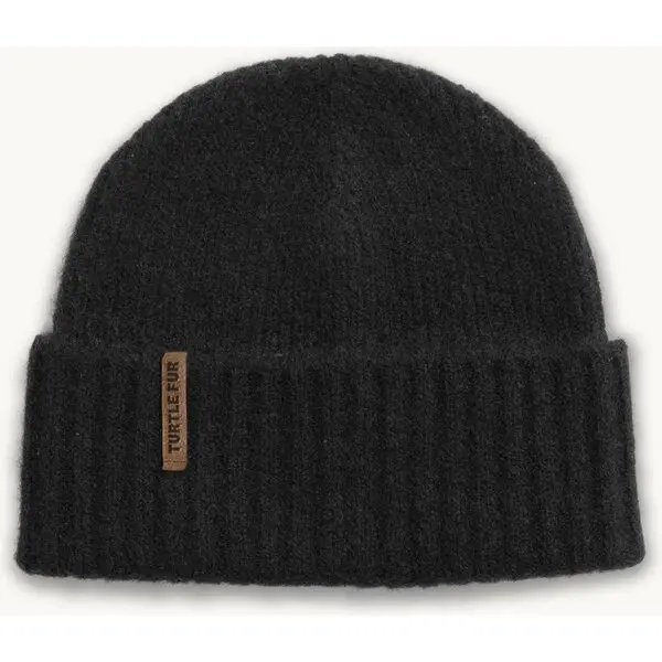 Turtle Fur Wool Polly Beanie - Black