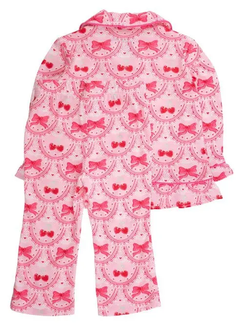 RUFFLEBUTTS Ruffle Flare Pajama Set - Love You Cherry Much