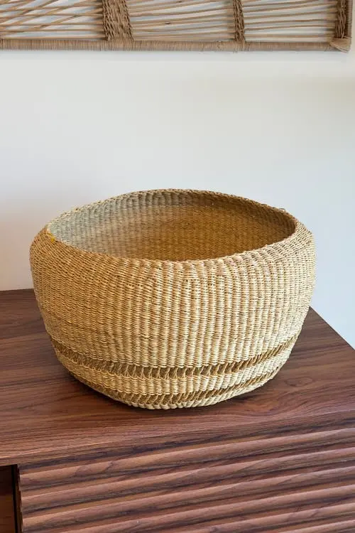 MBARE Handwoven 1 String Round Planter Basket