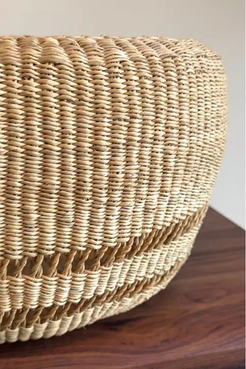 MBARE Handwoven 1 String Round Planter Basket