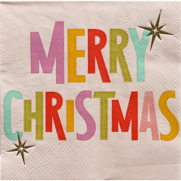 JOLLITY & CO Merry Christmas Cocktail Napkins - Assorted Pre-pack
