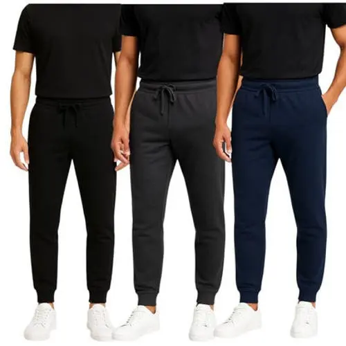 BENBEN 3 Pack Ghost Zipper Jogger Ultra Soft Fleece - Black/charcoal/navy