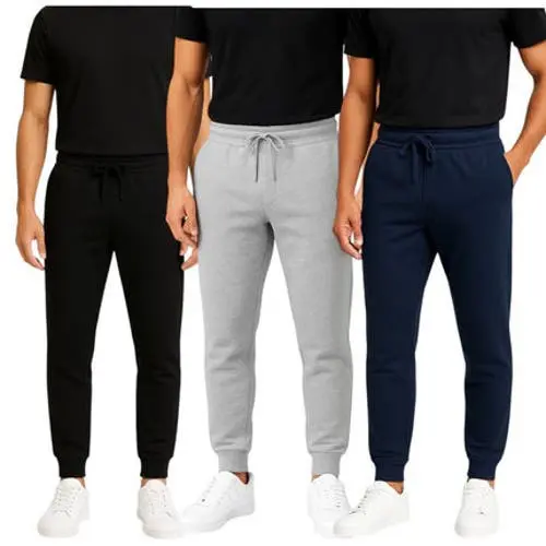 BENBEN 3 Pack Ghost Zipper Jogger Ultra Soft Fleece - Black/navy/grey