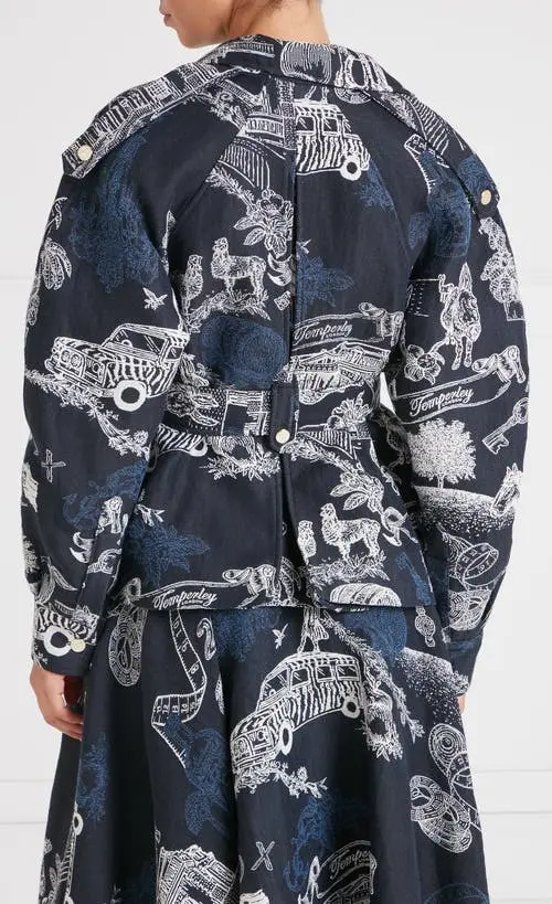 TEMPERLEY LONDON Anniversary Belted Jacket - Twilight