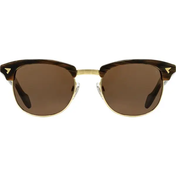 AMERICAN OPTICAL Sirmont 51mm Wayfarer Polarized Sunglasses - Chocolate Gold - Bnn-p