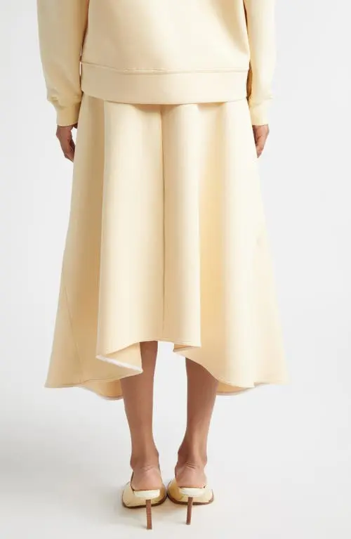 Plan C Cotton Blend Scuba Knit Skirt - Straw