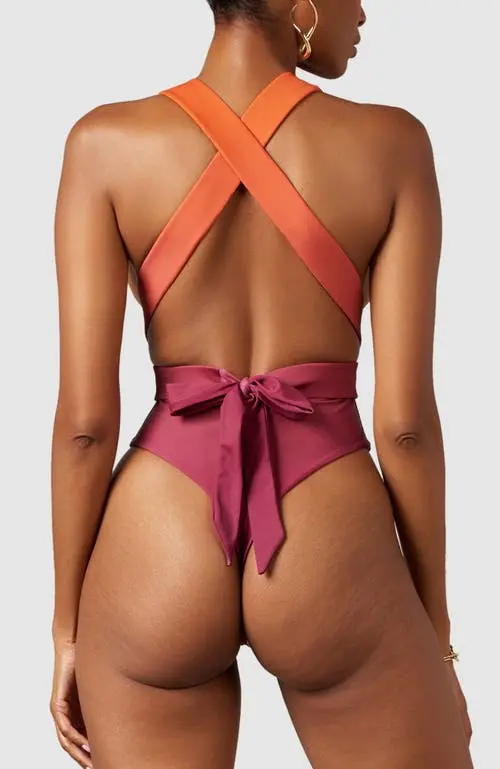 MBM SWIM Ethos One-piece Swimsuit - Orange Ombre