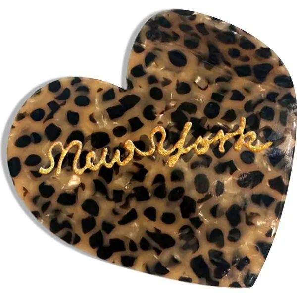 SOLAR ECLIPSE New York Heart Claw Clip - Leopard