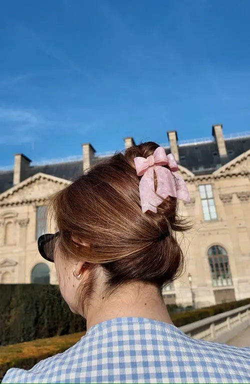 SOLAR ECLIPSE Bow Hair Claw Clip - Pink