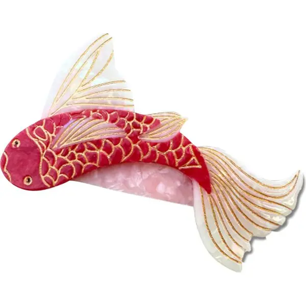 SOLAR ECLIPSE Koi Fish Barrette - Red
