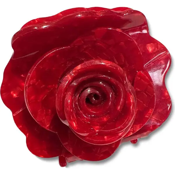 SOLAR ECLIPSE Origami Rose Claw Clip - Red