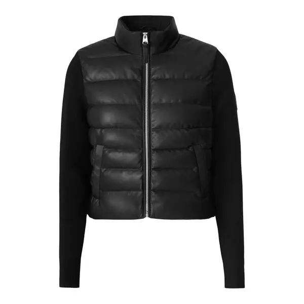 Mackage Leelo Hybrid Leather Down Bomber Jacket