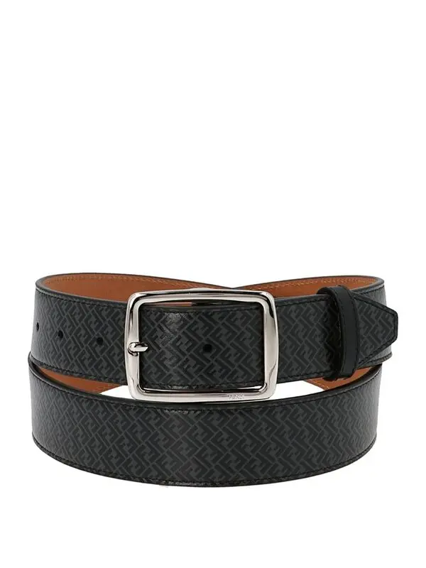 Fendi Leather Belt - Grey