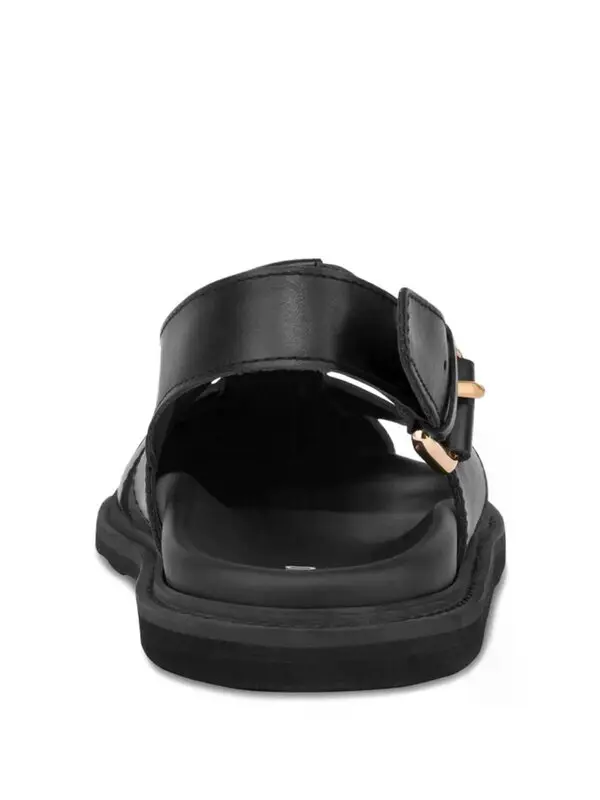 Moschino Leather Sandals With Logo