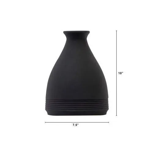 NEARLY NATURAL 10-in Cone Stone Vase Matte