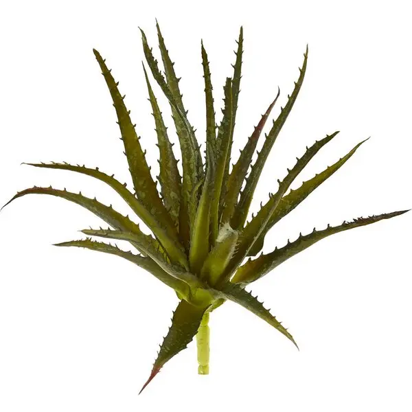NEARLY NATURAL 10-in Aloe Pick Artificial Plant - Green