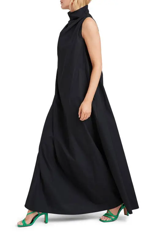 MARCELLA Minna Sleeveless Cotton Poplin Maxi Dress - Black