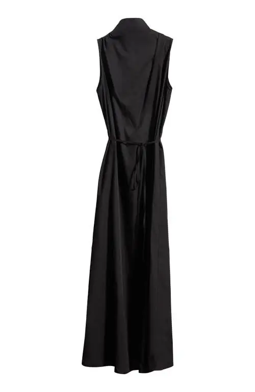 MARCELLA Minna Sleeveless Cotton Poplin Maxi Dress - Black