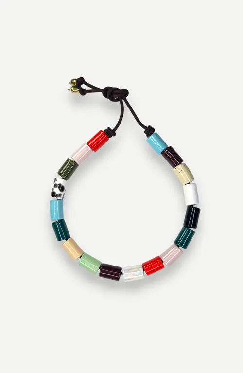 HER NEW TRIBE Multi Candy Beaded Necklace - Bead Five