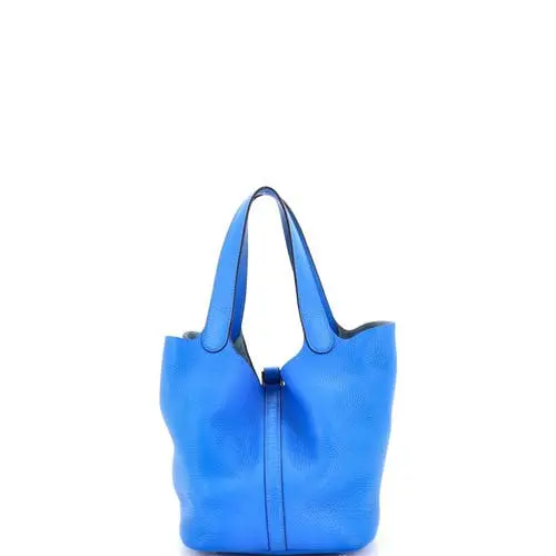 Hermès Picotin Lock Bag Clemence Mm - Blue