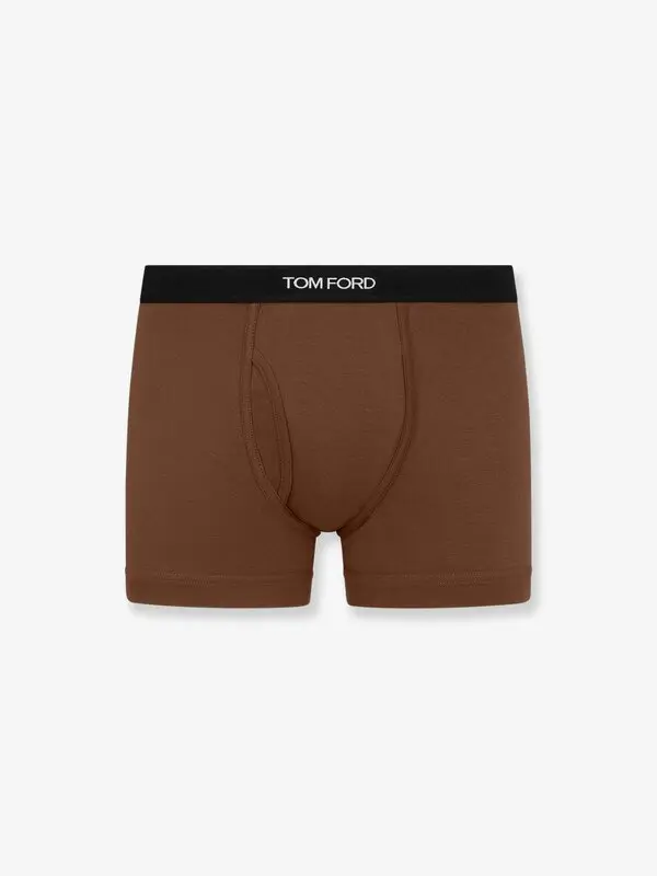 TOM FORD Stretch Cotton Boxer Briefs - Brown