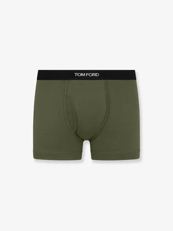 TOM FORD Stretch Cotton Boxer Briefs - Green