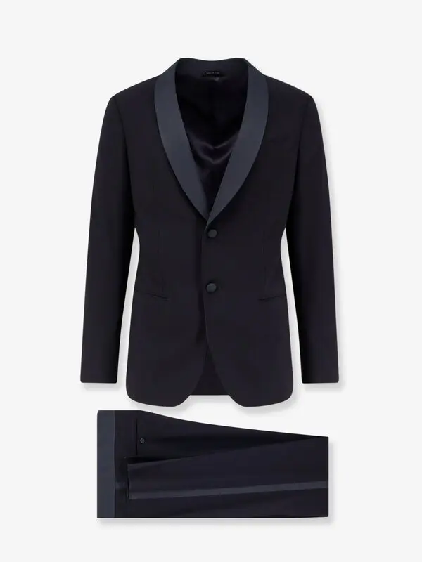 Giorgio Armani Virgin Wool Tuxedo - Blue