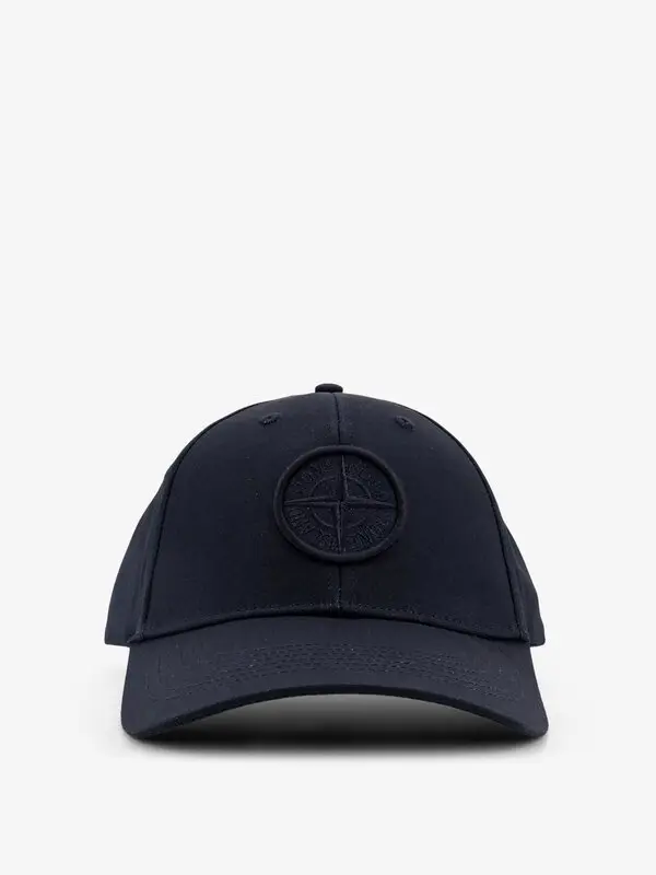 Stone Island Cotton Baseball Cap - Blue