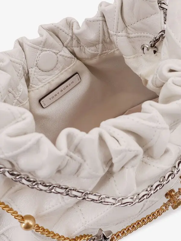 Tory Burch Fleming Mini Hobo - White