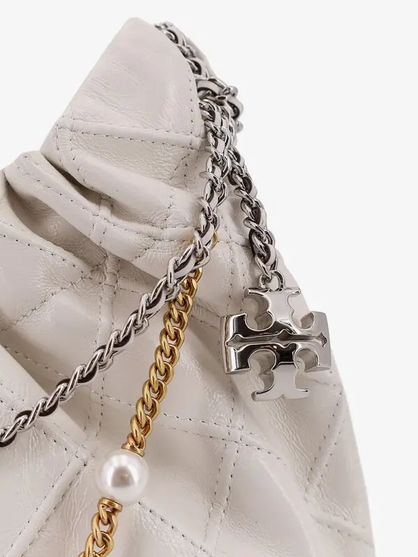 Tory Burch Fleming Mini Hobo - White