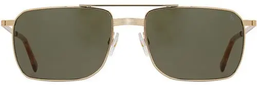 AMERICAN OPTICAL Geoffrey 58mm Rectangle Sunglasses - Gold - Gnn