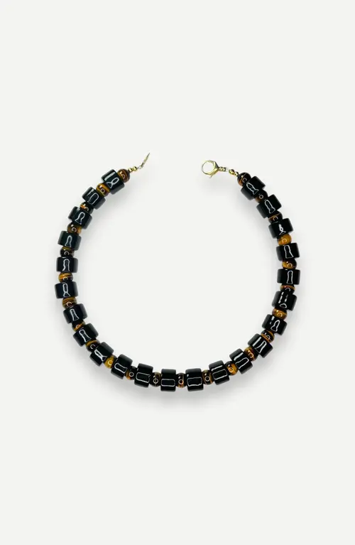 HER NEW TRIBE Bead Two Sundry Necklace - Tap & Tigers Eye