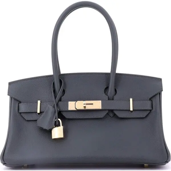 HERMES Shoulder Light Birkin Bag Evercolor 29