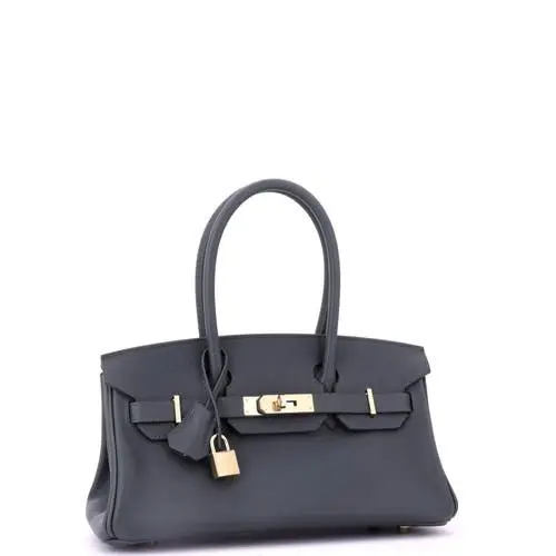 HERMES Shoulder Light Birkin Bag Evercolor 29