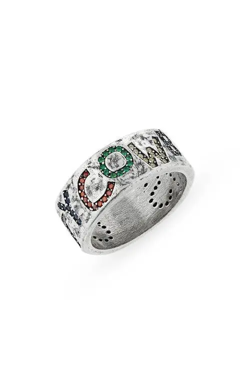 TWOJEYS City Cowboys Stone Band Ring - Silver