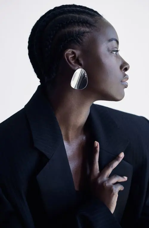 KELLERY Sculptural Ancestral Light Earrings - Silver