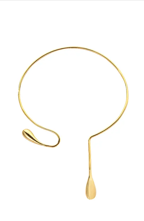 KELLERY Cybervanguard Water Drop Necklace - Gold