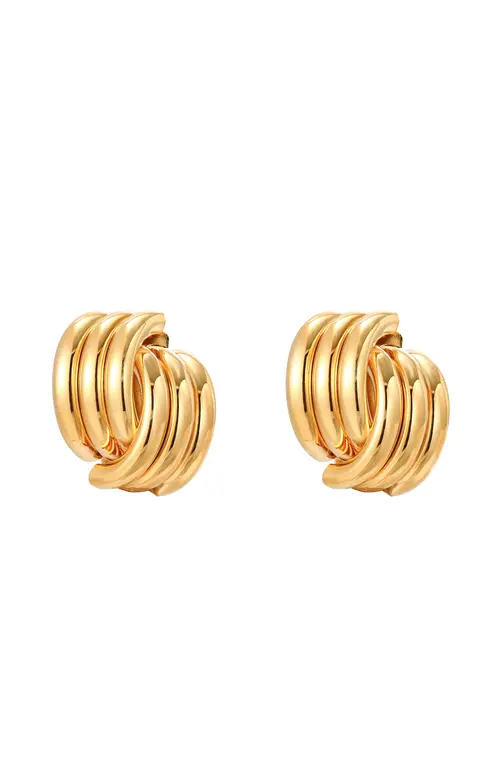 KELLERY Love Knot Stud Earrings - Gold