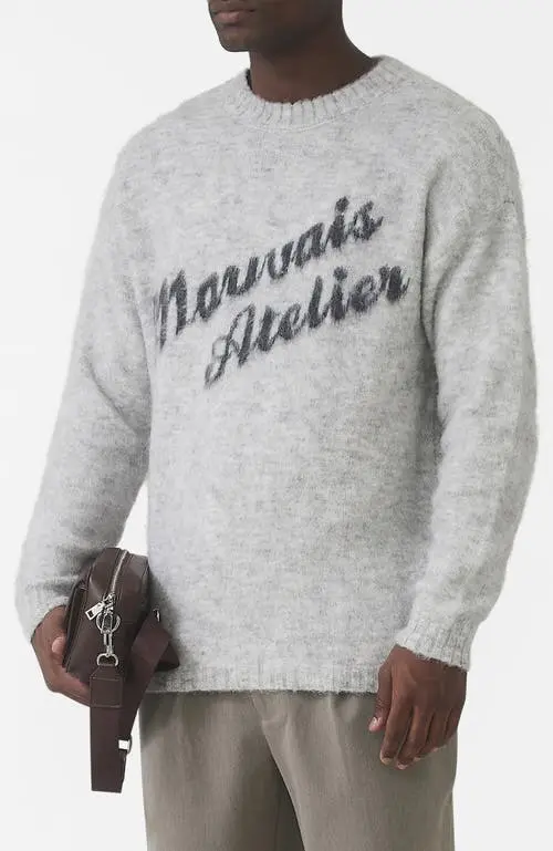MAUVAIS Atelier Oversized Brushed Knit Sweater - Medium Grey