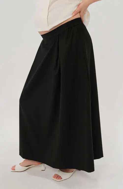 MARION Maternity Maxi Skirt - Black