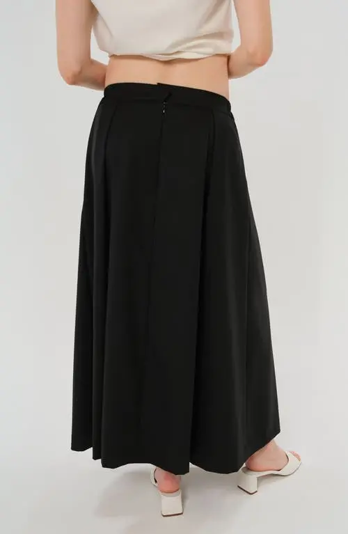 MARION Maternity Maxi Skirt - Black
