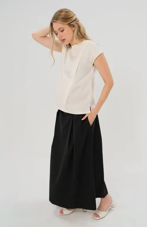 MARION Maternity Maxi Skirt - Black